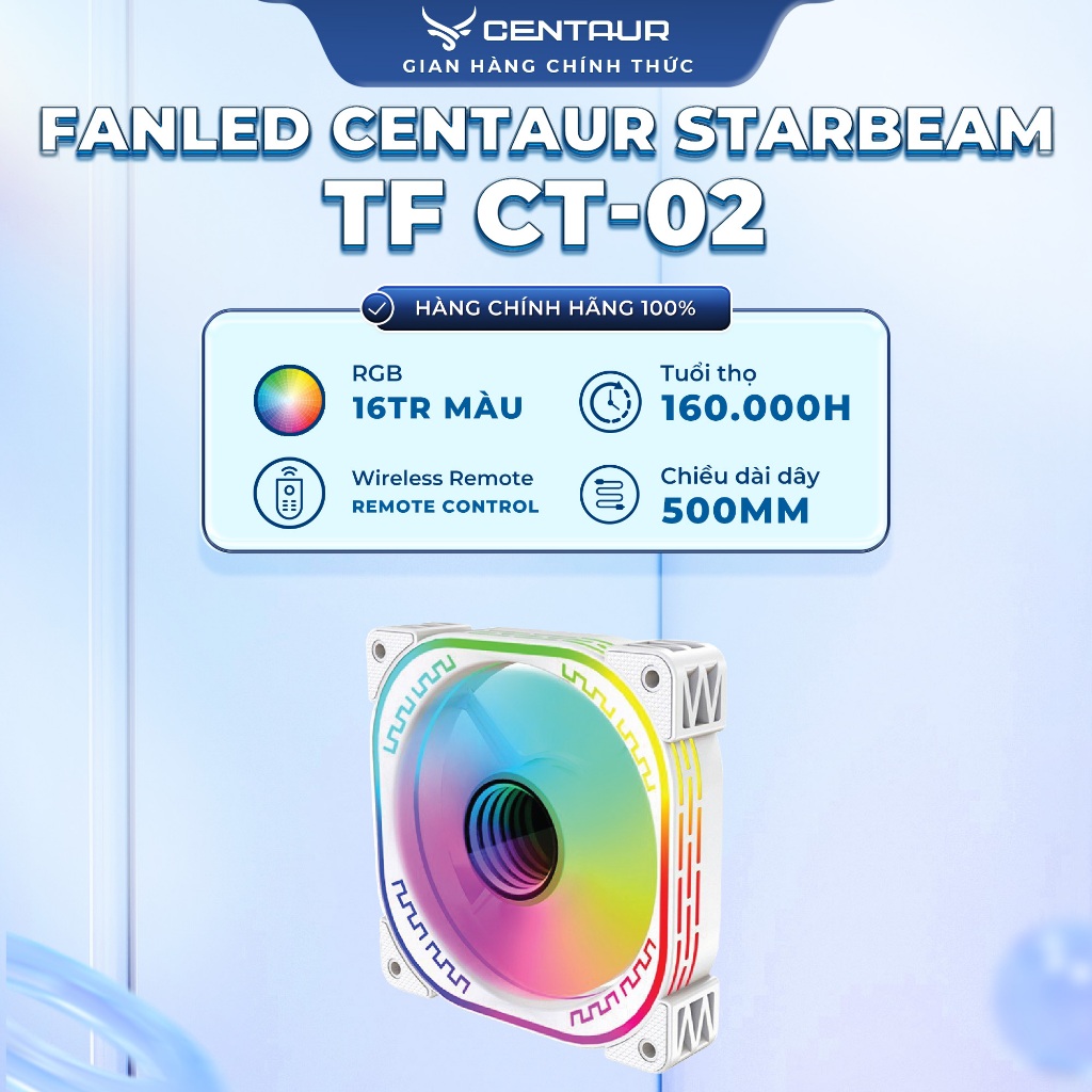 [ĐỘC QUYỀN] Quạt Tản Nhiệt RGB Centaur TF-CT02 - Fan Led PC 500mm, 16Tr Màu, Tuổi Thọ 160.000H ...