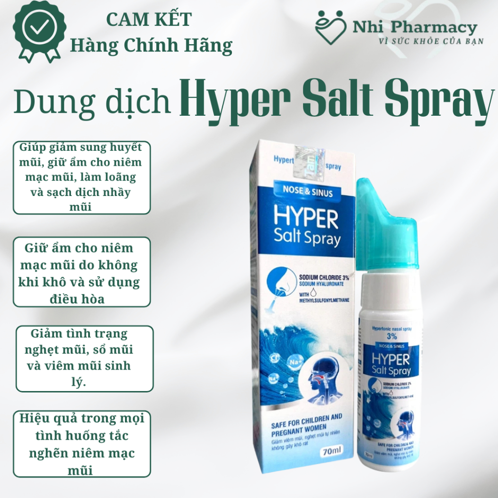 [CHÍNH HÃNG] Xịt Mũi Trẻ Em Muối Ưu Trương HYPER SALT SPRAY chai xịt ...