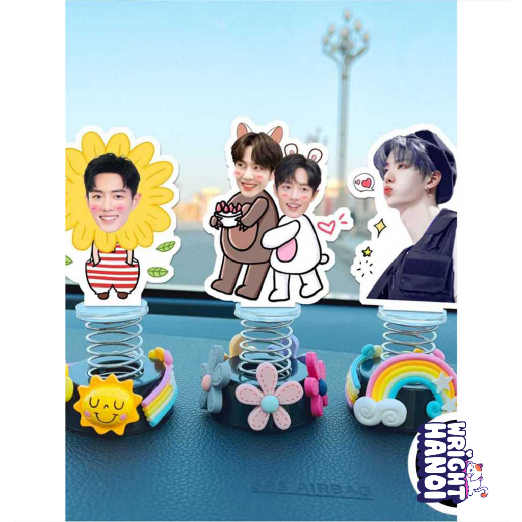 Standee lò xo lắc lư GHÉP MẶT CHIBI IN THEO YÊU CẦU đáng yêu trong suốt ...