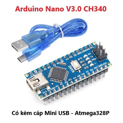 Kit Arduino Nano V3.0 CH340 Có kèm cáp Mini USB - Atmega328P - Chất ...