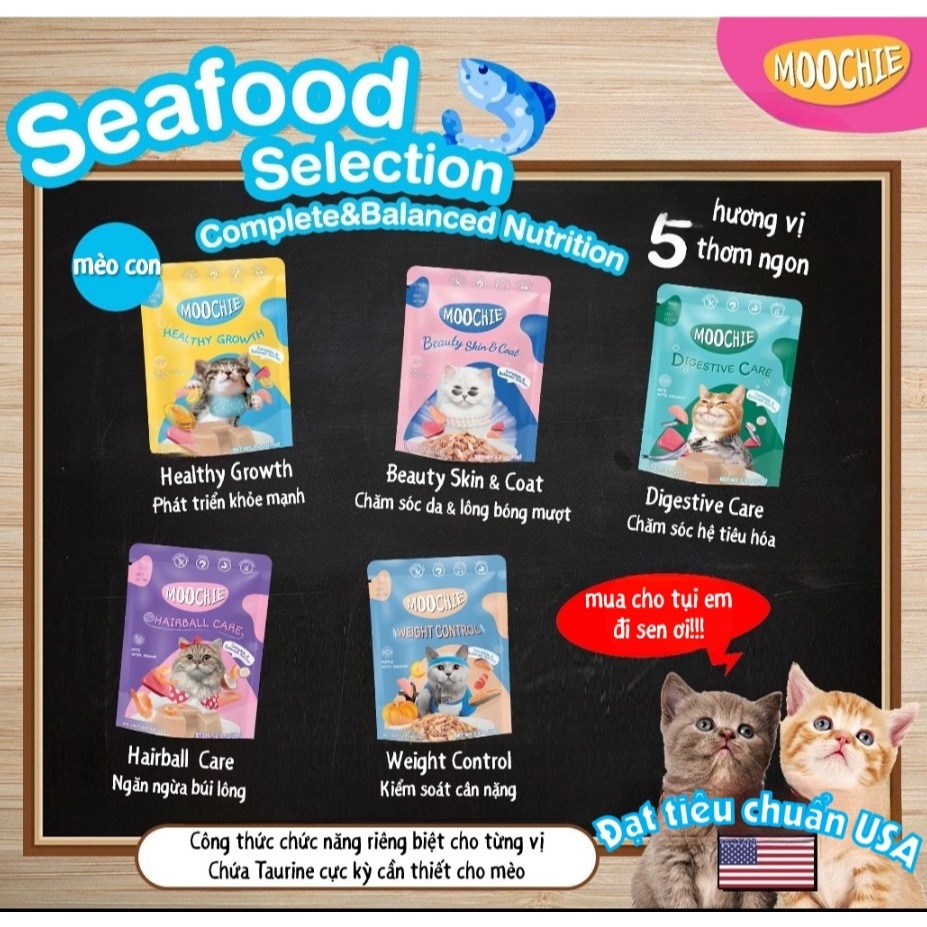 THÙNG 48 gói Pate Moochie cho mèo nhiều vị 70g | Shopee Việt Nam