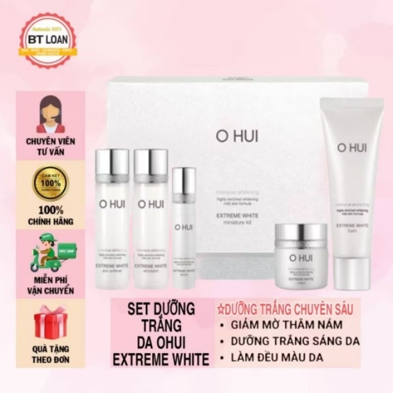 Set ohui trắng da mini Extreme white Snow vitamin 3 sản phẩm | Shopee ...