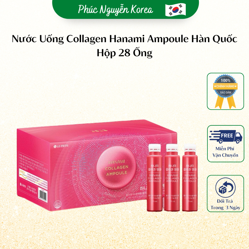 Nước Uống Collagen Hanami LG Cao Cấp Hàn Quốc Hộp 42 Lọ x 25ml, Làm Đẹp ...