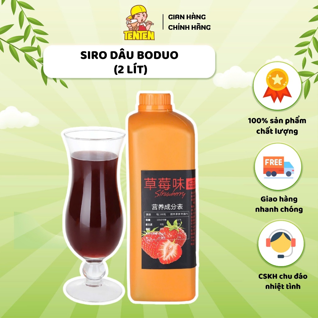 TenTen Food - Siro Dâu Boduo (2 Lít) | Shopee Việt Nam