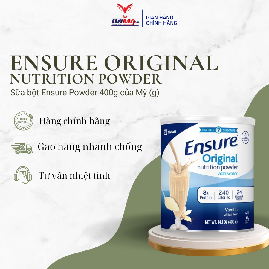 [ Chính Hãng ] Sữa Ensure Mỹ Original Nutrition Powder 400g | Shopee ...