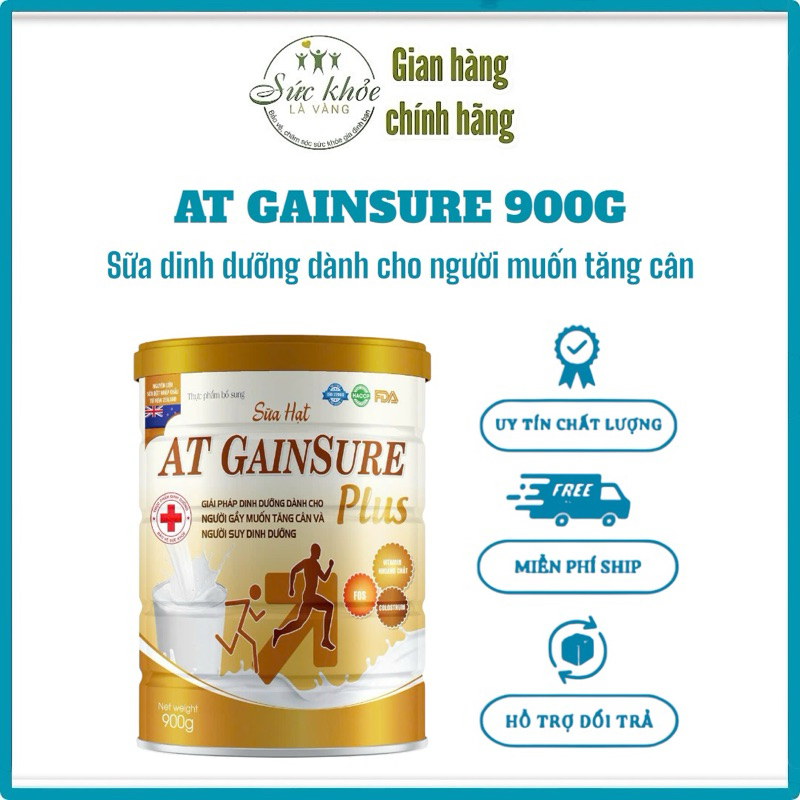Sữa Hỗ Trợ Tăng cân Kích thích ăn ngon AT GainSure hộp 900g | Shopee ...
