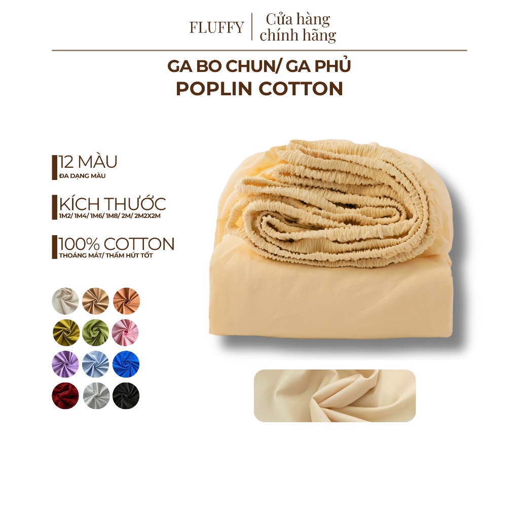 Ga Trải Giường Poplin Cotton Fluffy Studio - 100% Cotton Mềm Mát ...