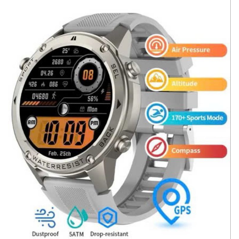 Smartwatch DM56 GPS chống nước 5ATM màn hình 1.43inch AMOLED HD ...