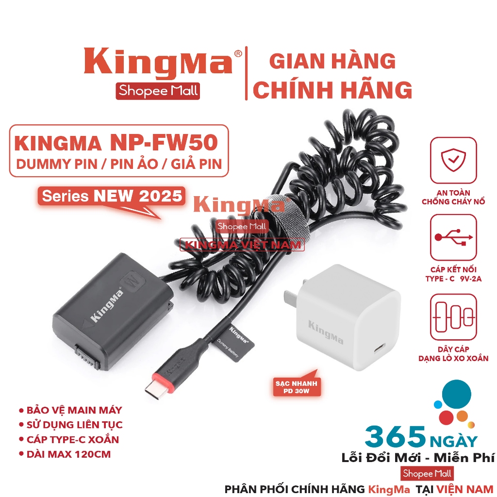 Pin Ảo/Giả Pin/Dummy. Combo Pin NP-FW50 Và Củ Sạc Nhanh PD 30W Chính ...
