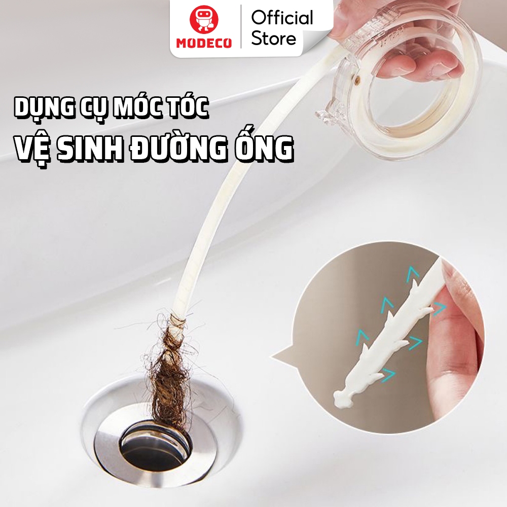 Dụng Cụ Móc Tóc Vệ Sinh Đường Ống Modeco. Chổi Vệ Sinh Thông Tắc Bồn Rửa Mặt Lavabo, Bồn Rửa Bát ...