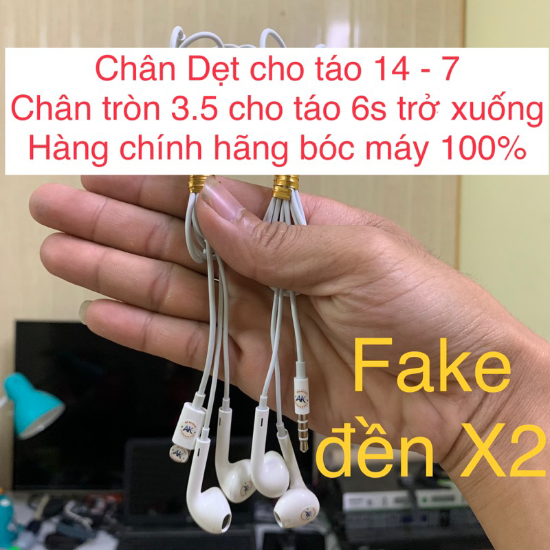 Tai nghe Ai Phôn zin chính hãng 100% .cho đt 7-14 Mic thu âm rất tốt ...