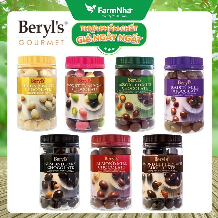 Sôcôla Beryls Almond Chocolate 410gr Nhiều Hương Vị - Sôcôla và hạnh ...