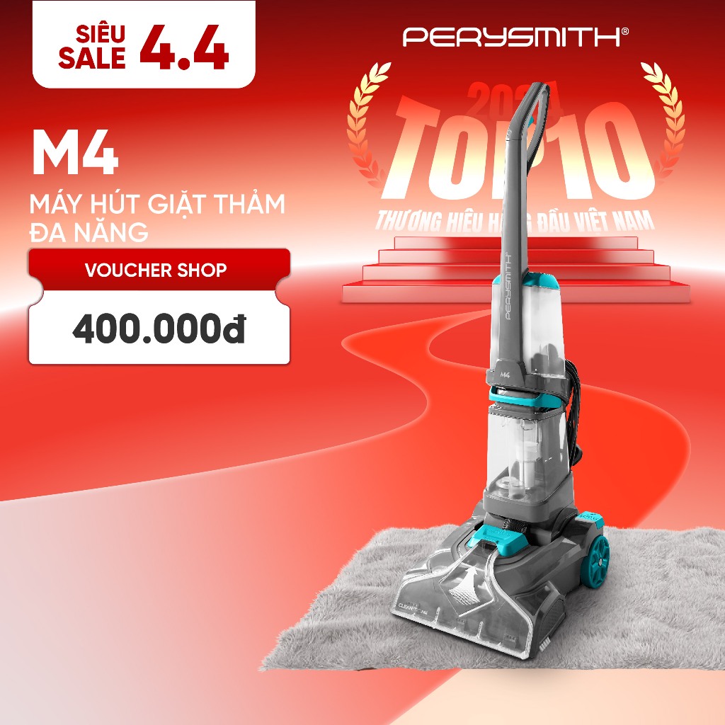 PerySmith M4 Máy Hút Đa Năng Lau Sàn Nhà Thông Minh Và Giặt Thảm Clean ...