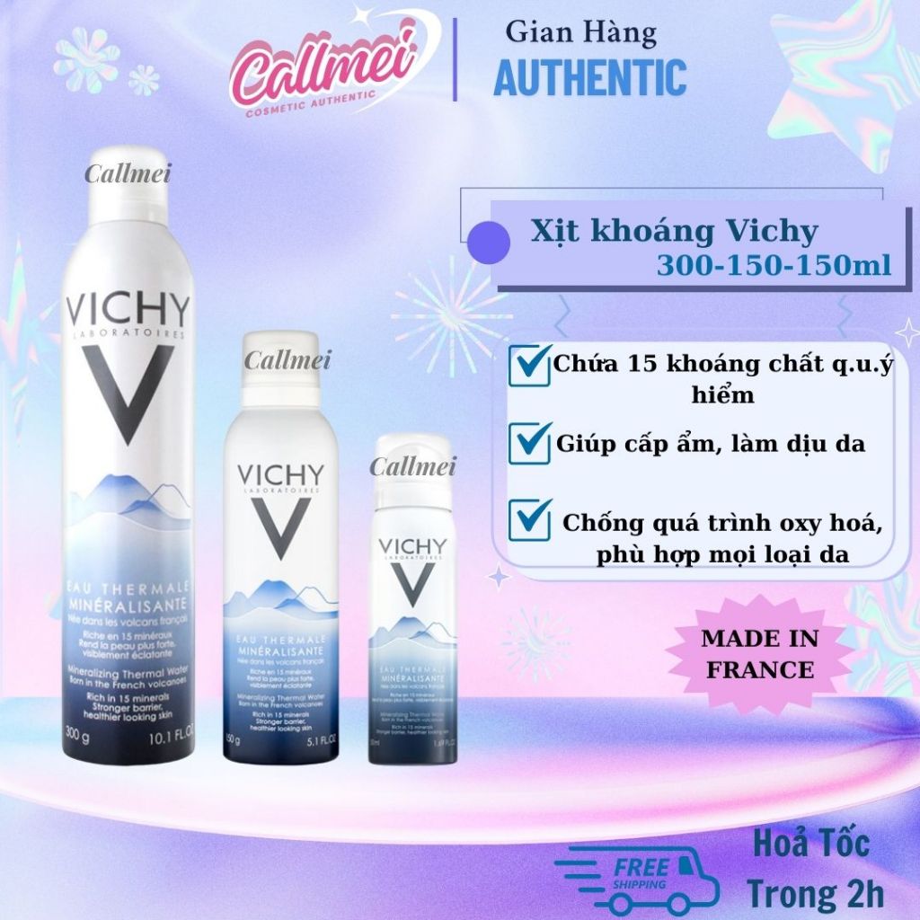 Xịt Khoáng Cấp Ẩm Và Bảo Vệ Da Vichy Mineralizing Thermal Water 300ml ...