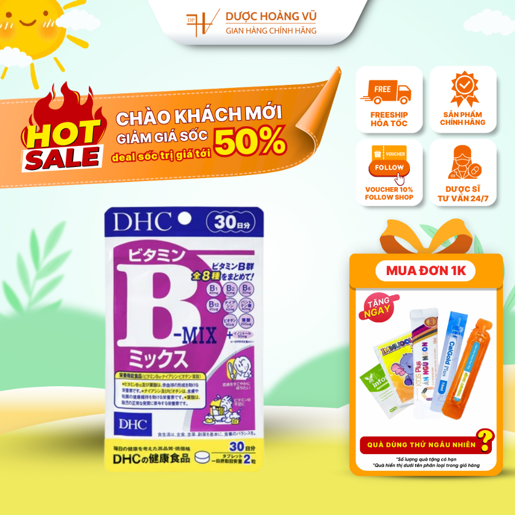 Viên Uống Vitamin B Tổng Hợp DHC Vitamin B Mix 60 Viên 30 Ngày Dùng [CHÍNH HÃNG] | Shopee Việt Nam