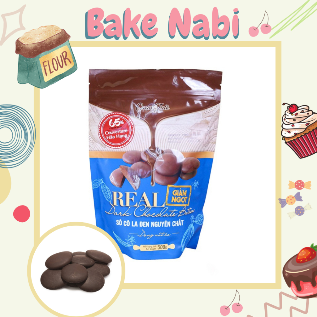 SOCOLA ĐEN NGUYÊN CHẤT DẠNG HẠT NÚT GIẢM NGỌT CACAO TALK TÚI 100GR ...