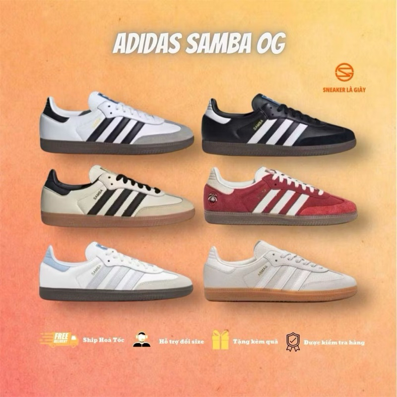 Giày Adidas Samba Gum . Giày Samba Basic Đế Nâu Nam Nữ | Shopee Việt Nam