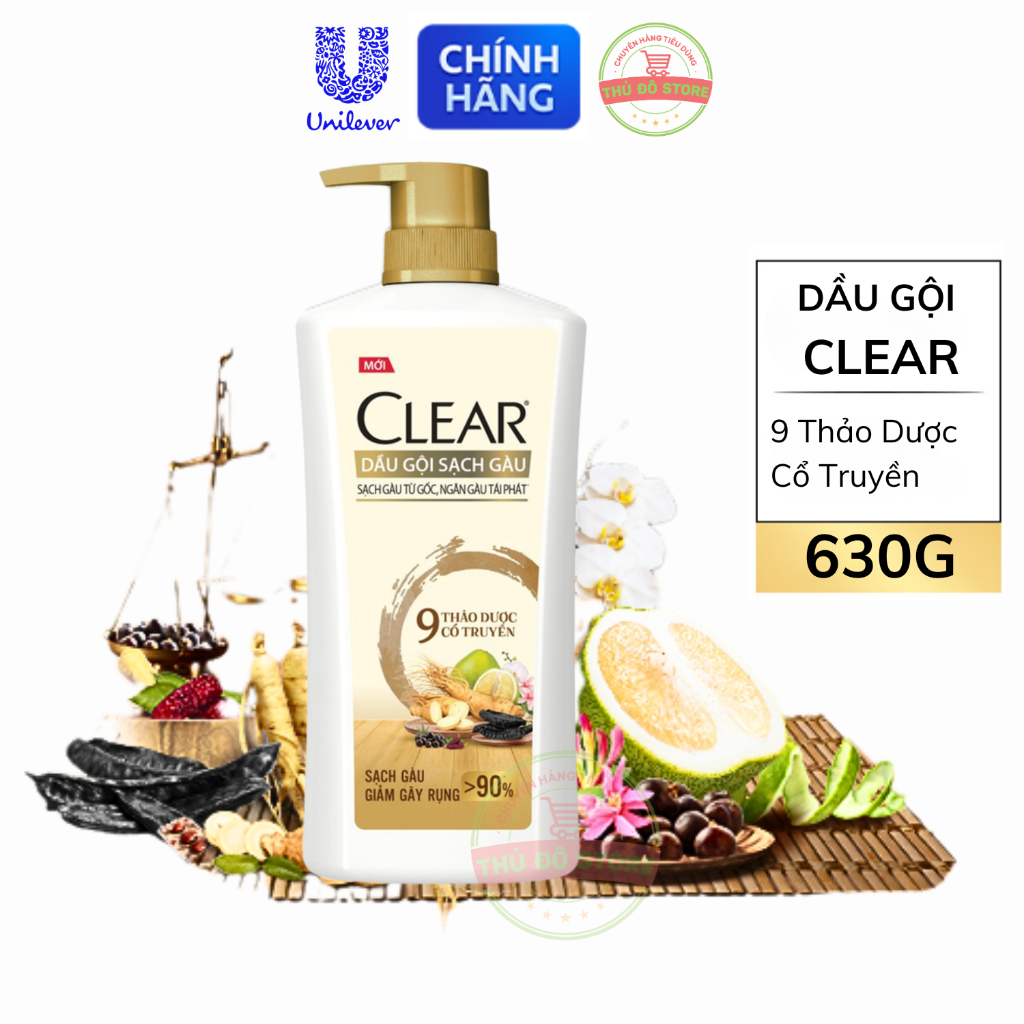 Dầu Gội Đầu CLEAR 9 Thảo Dược Cổ Truyền - Chai 630G | Shopee Việt Nam