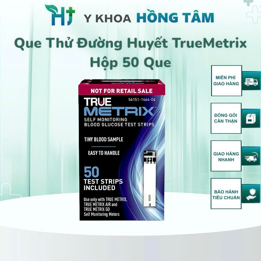 Que Thử Đường Huyết TRUE Metrix | Truemetrix, Hộp 50 Que, Date 02/2026 ...