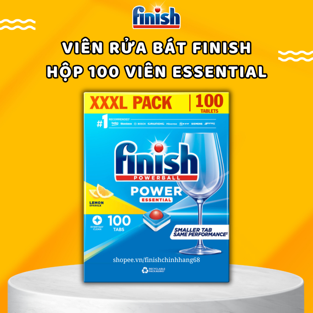 Viên rửa bát Finish Essential 100 viên Hương chanh - Chính hãng ...