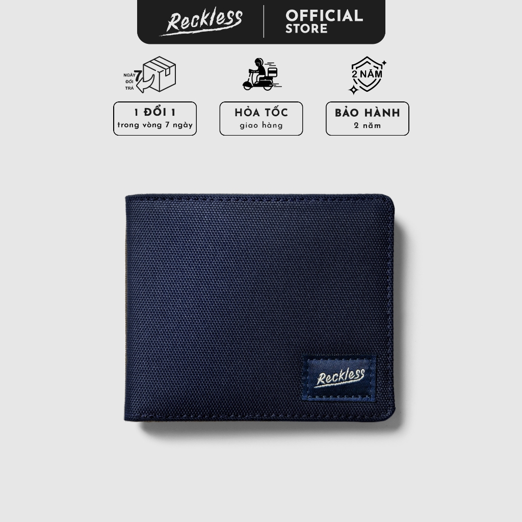 Reckless John Wallet - Ví gập đôi Unisex, vải Polyester trượt nước cao cấp | Shopee Việt Nam