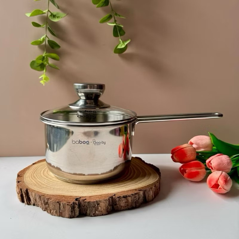 Nồi nấu bột inox 304 14cm Baboo x Gooby đáy 3 lớp | Shopee Việt Nam