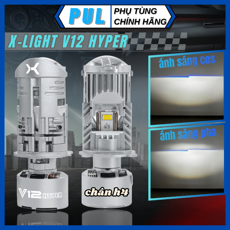 Bi Led Mini X-Light V12 Hyper 35W/50W - Đèn Led Mini H4 Siêu Sáng, Tản ...