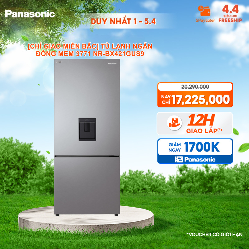 [NHẬP ELPN2T5G GIẢM TỐI ĐA 2TR5] [CHỈ GIAO MIỀN BẮC] Tủ lạnh Panasonic ...