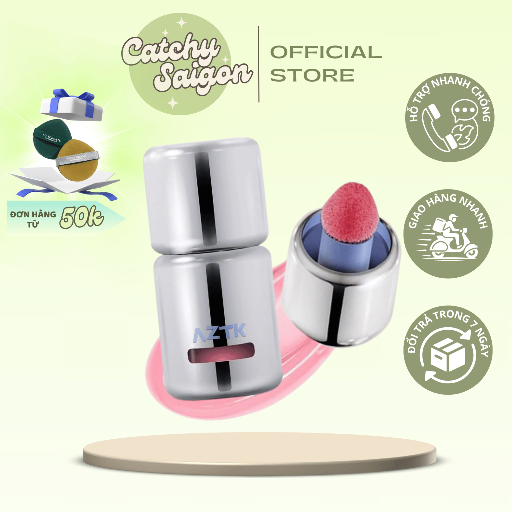 Má Hồng Kem AZTK 5ml Dạng Lỏng Đầu Nấm, Vỏ Bạc Mới, Hiệu Ứng Căng Bóng Tự Nhiên | Shopee Việt Nam