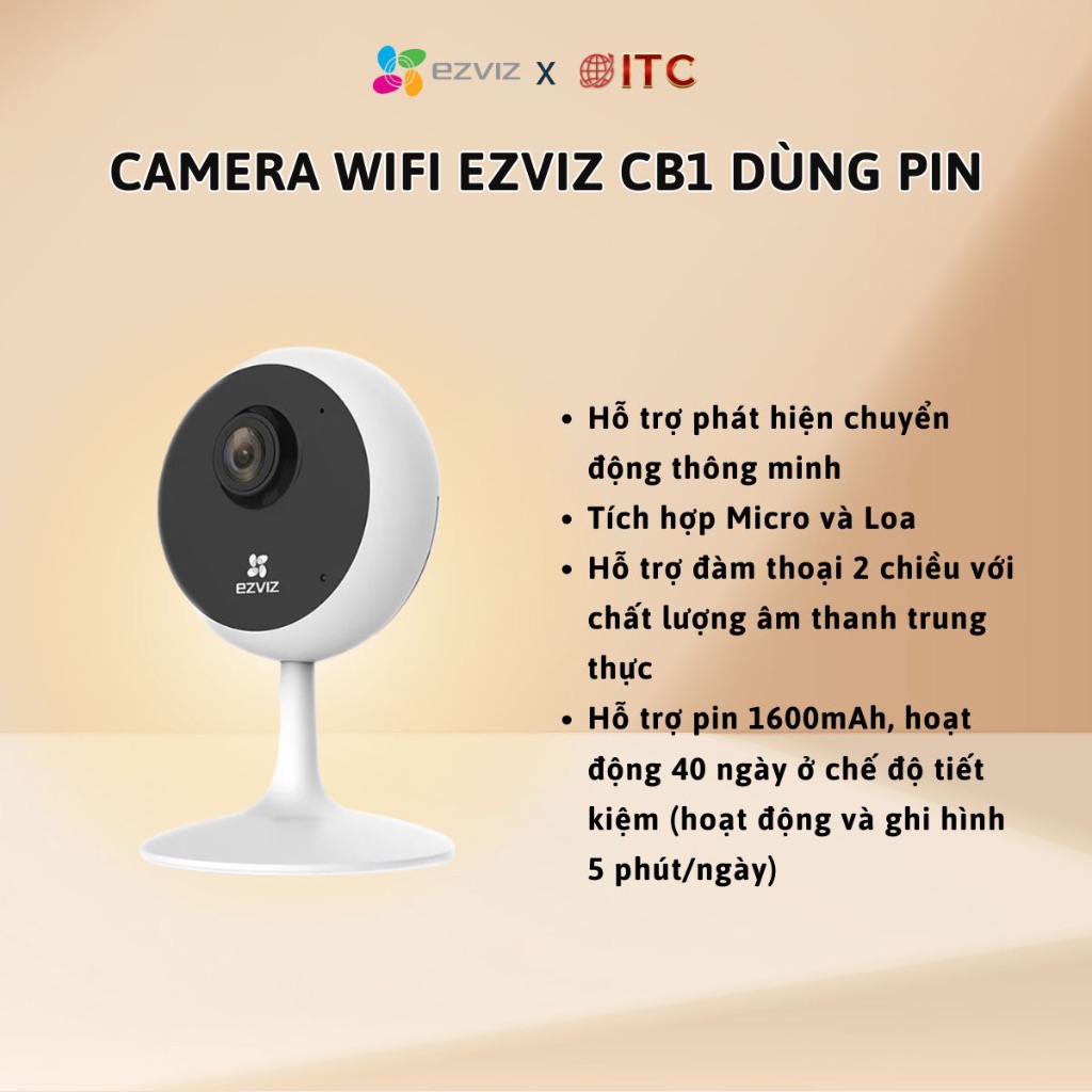 Camera WIFI EZVIZ DÙNG PIN CB1 KHÔNG DÂY 1600A 24TH | Shopee Việt Nam