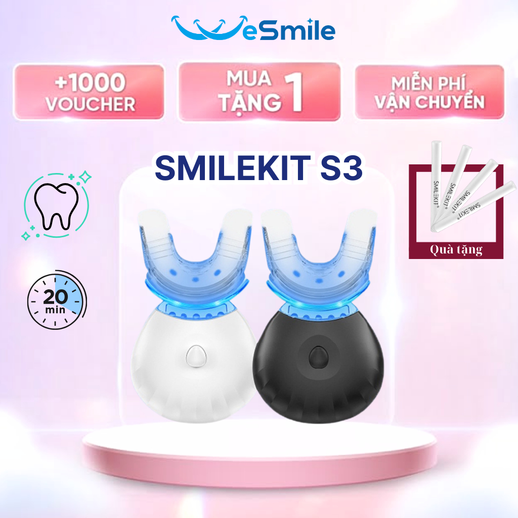 Máy làm trắng răng Smilekit S3, kit trắng răng an toàn không gây ê buốt ...