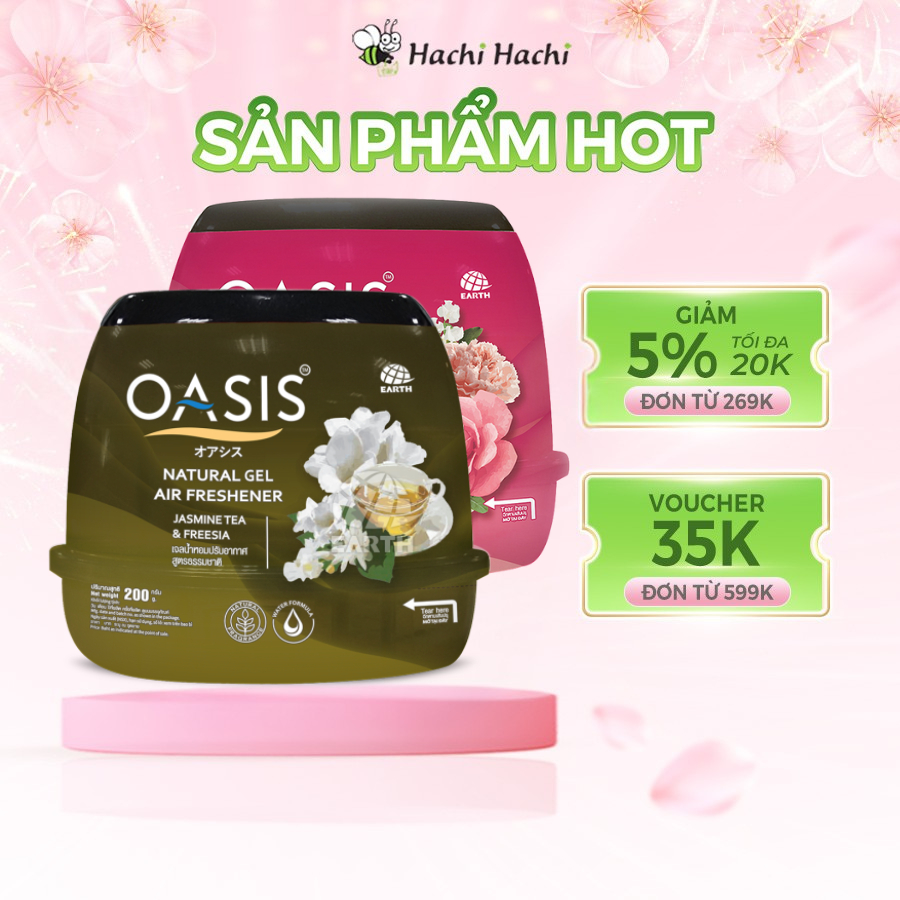 Sáp thơm Oasis Natural Freesia 200g (Hoa lài /Hoa hồng) - Hachi Hachi ...