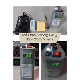 Mỏ hàn thiếc không dây dùng pin 12v công suất thực 80w, linh kiện nhật ...