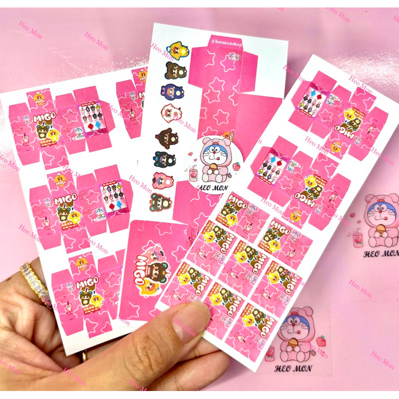 2 set tự làm Blindbox Migo (V3) mini bằng giấy | Shopee Việt Nam