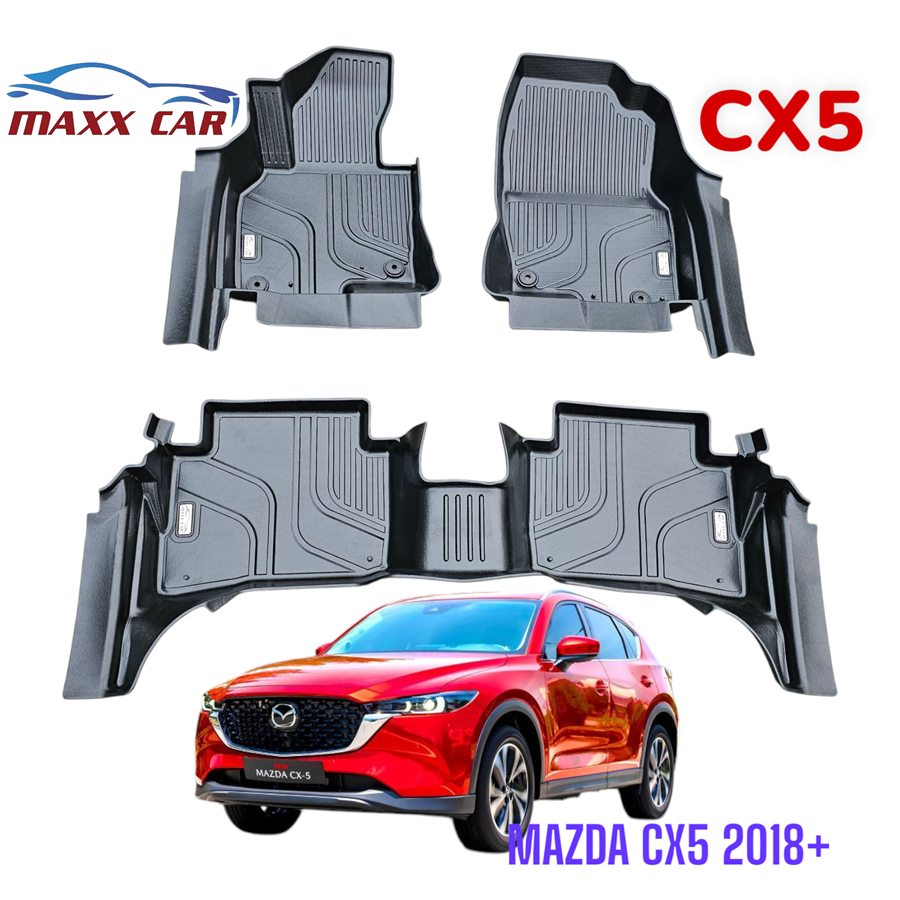 CX5-Thảm lót sàn MAXXCAR nhựa TPE NGUYÊN SINH đúc 5D cho xe MAZDA CX5 2018+ Tràn viền CAO CẤP ...