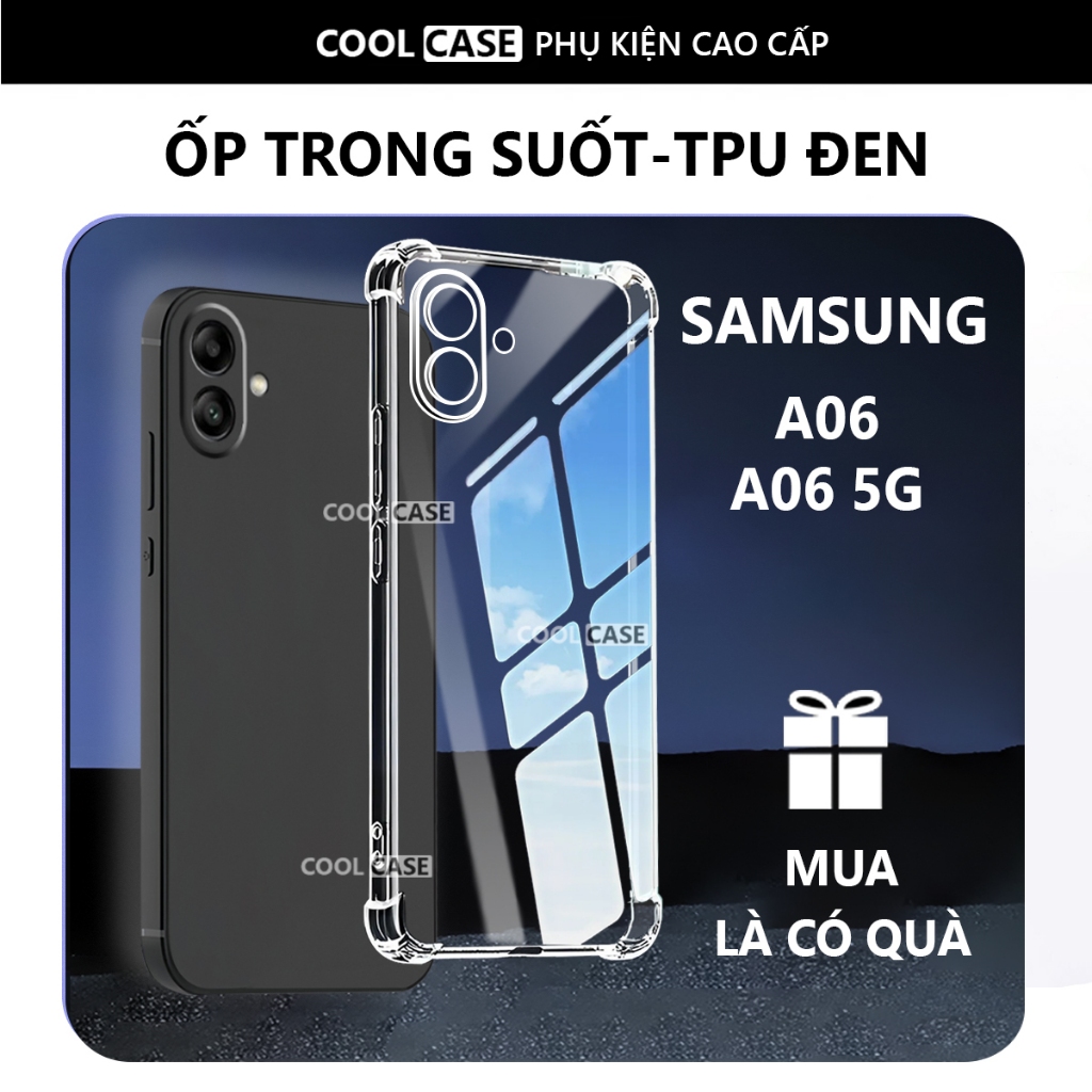Ốp lưng Samsung A06/ A06 5G chống sốc, trong suốt, silicon, bảo vệ camera-Cool Case | Shopee ...