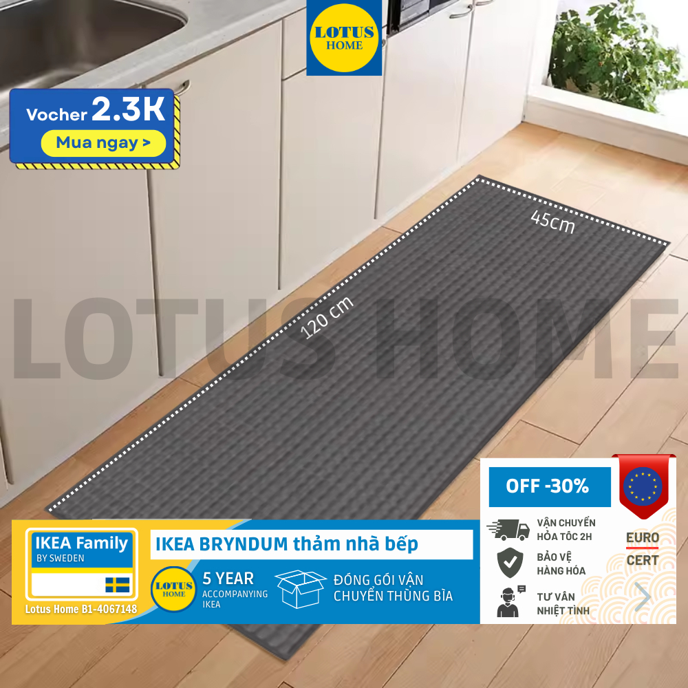 [45cmx1,2m] IKEA thảm trải sàn nhà bếp IKEA BRYNDUM | Shopee Việt Nam