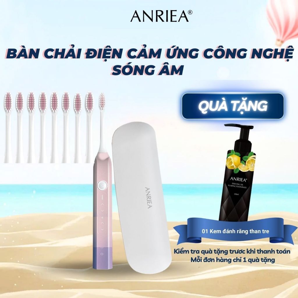 Bàn Chải Điện Cảm Ứng Cao Cấp Công Nghệ Sóng Âm Anriea A17 | Shopee ...