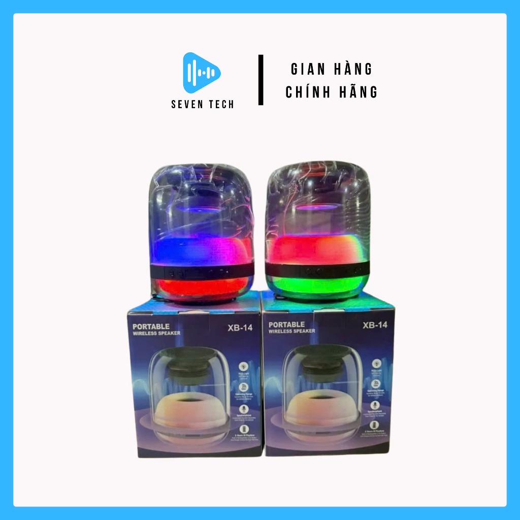 Loa bluetooth mini Portable XB14 cao cấp, loa mini không dây đèn full ...