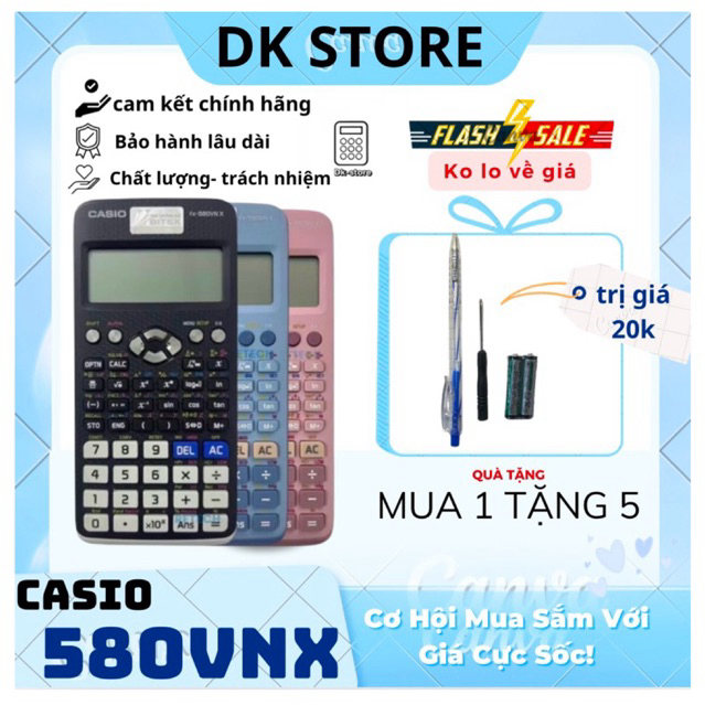 [CHÍNH HÃNG]MÁY TÍNH CASIO 580VNX CŨ ĐÃ QUA SỬ DỤNG (MỚI) | CASIO ...