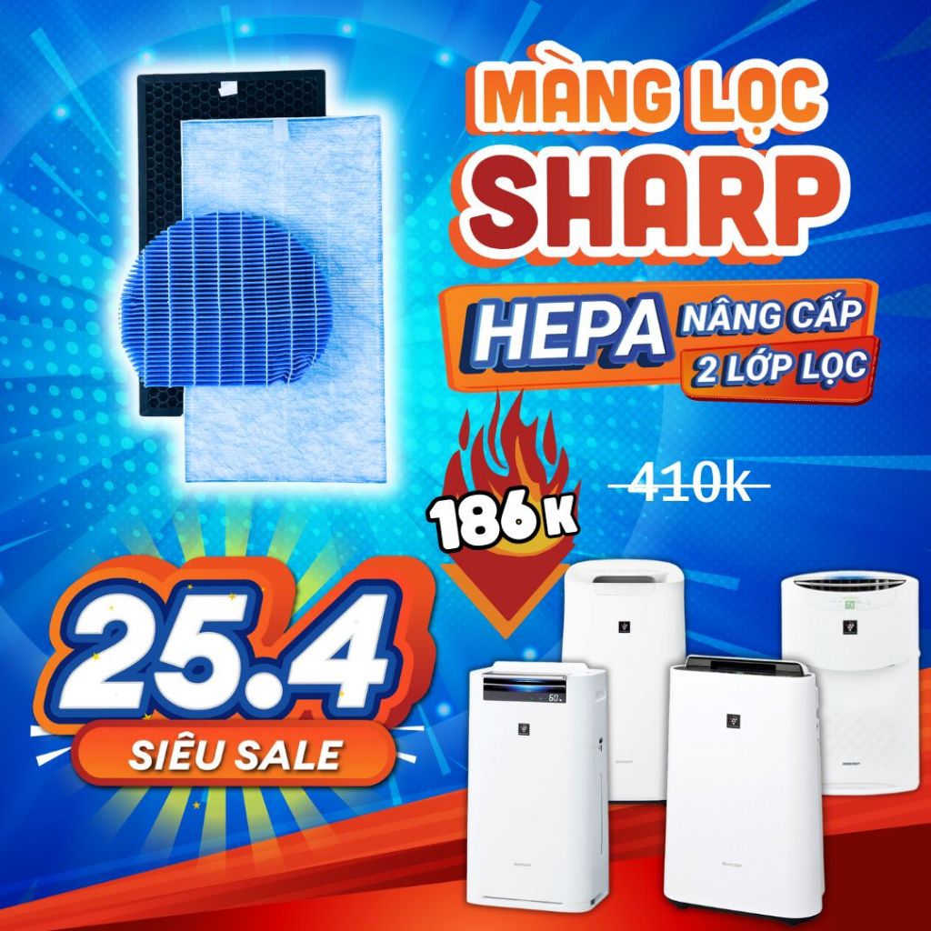 Màng lọc không khí Sharp KC-D70, KC-E70, KC-F70, KC-G70, KC-Y70, KI-GS70, KI-HS70, KI-JS70, KI ...