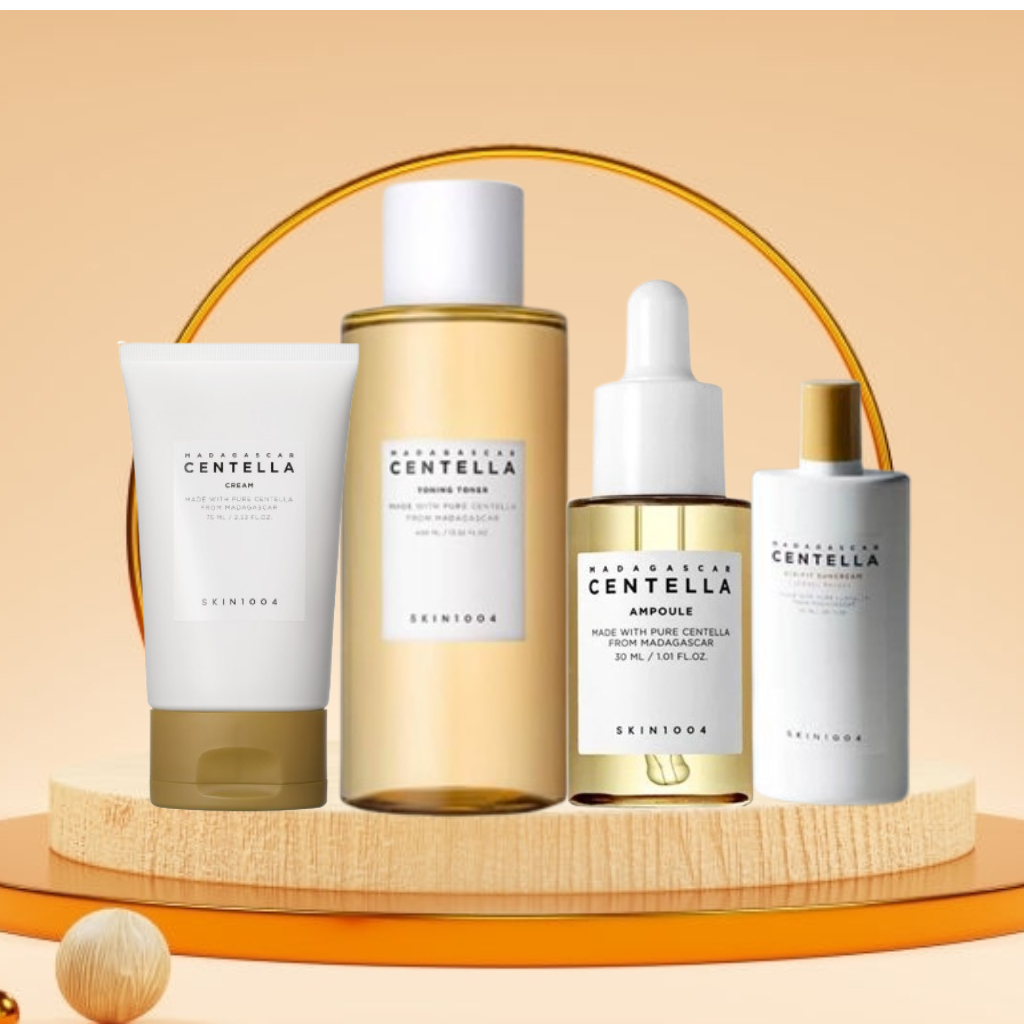 Combo kem chống nắng, kem dưỡng, serum, toner Centella skin 1004 cho da ...