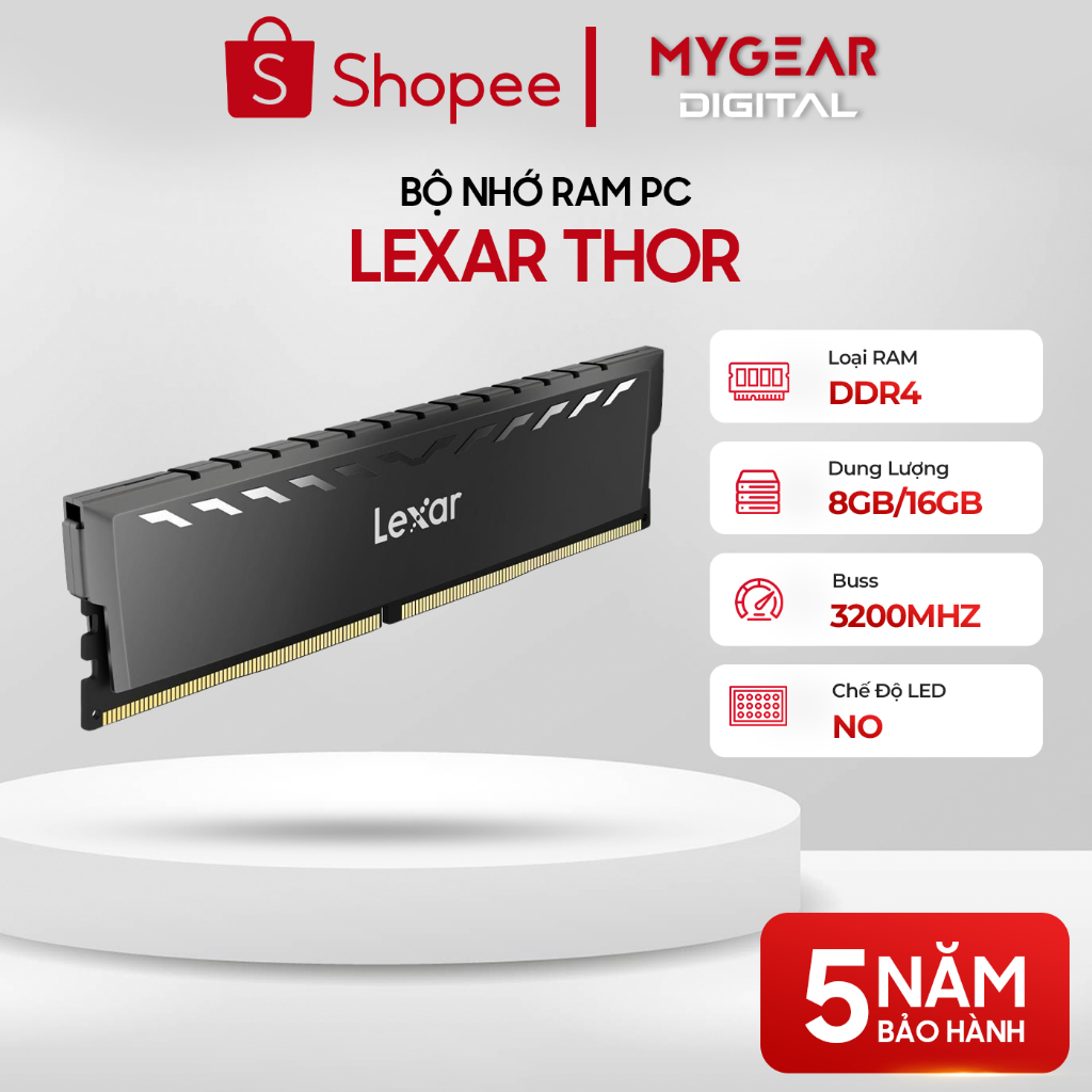 Ram 8GB DDR4 Bus 3200Mhz Lexar Thor - Bảo Hành Chính Hãng | Shopee Việt Nam