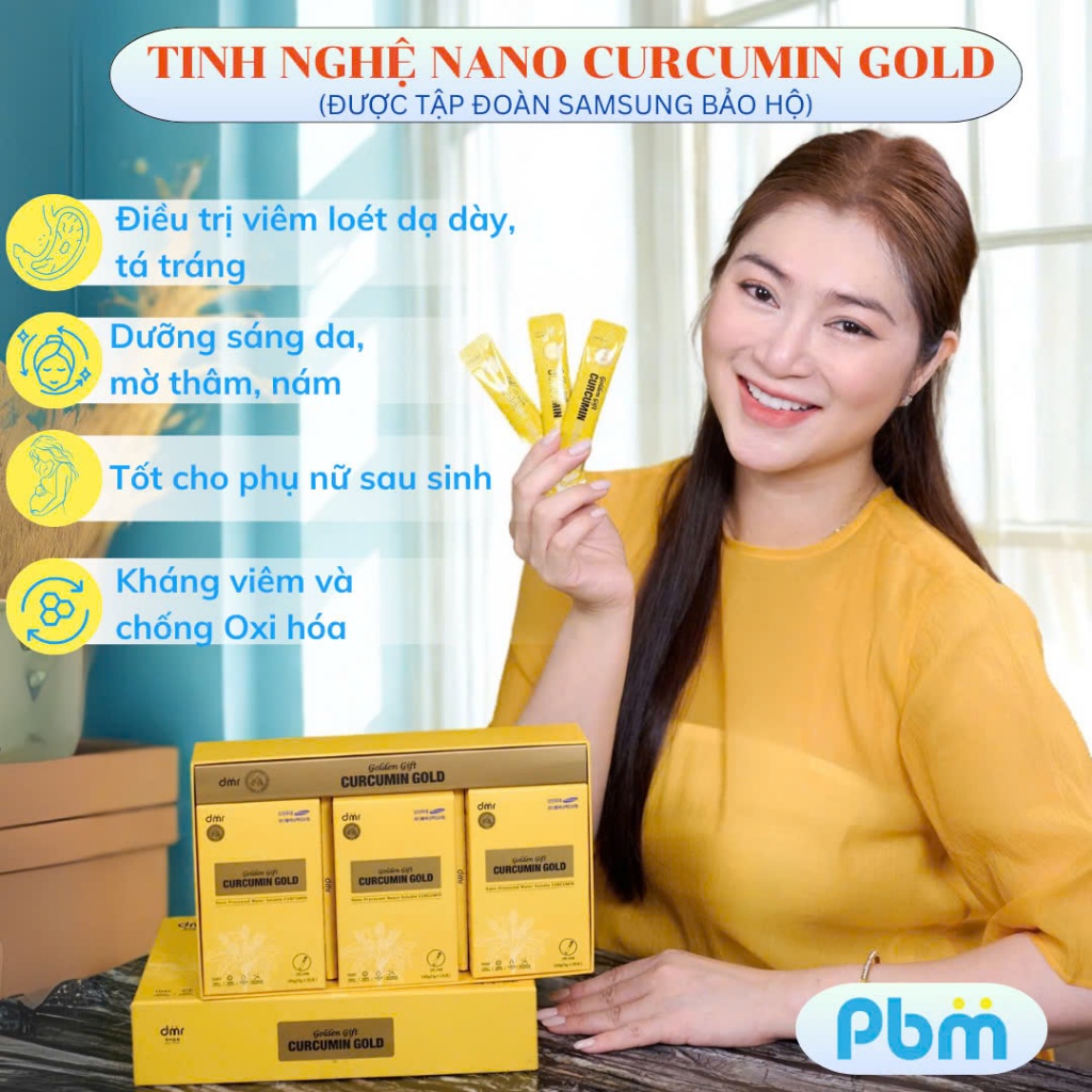 Tinh Chất Nghệ Nano Golden Gift Curcumin Gold DMR Hàn Quốc Hỗ Trợ Làm Đẹp Da_Hàng chính hãng ...