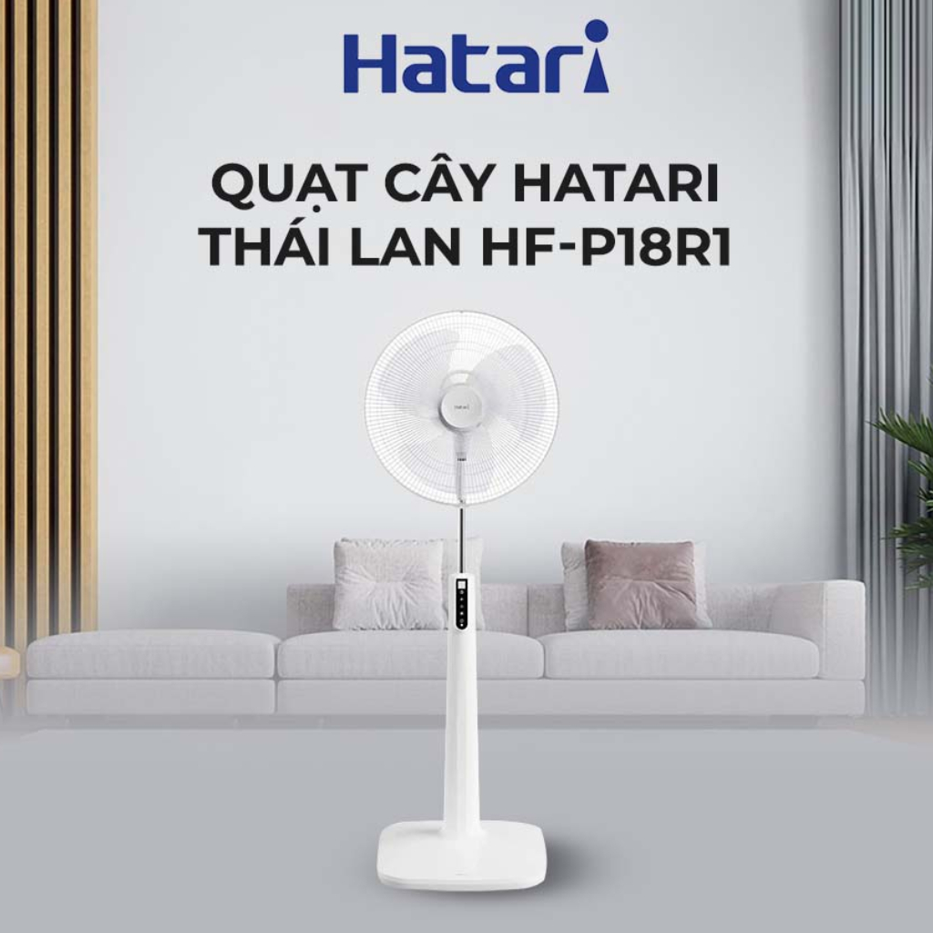 Quạt Đứng Thái Lan Có Điều Khiển Hatari HF-P18R1, Công Suất 61W, Sải ...