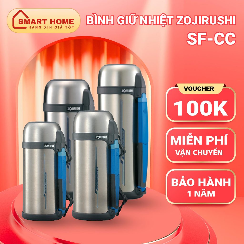 Bình giữ nhiệt lưỡng tính Zojirushi SF-CC13/SF-CC15/SF-CC18/SF-CC20 dung tích 1.5L/1.8L/2L, bảo ...