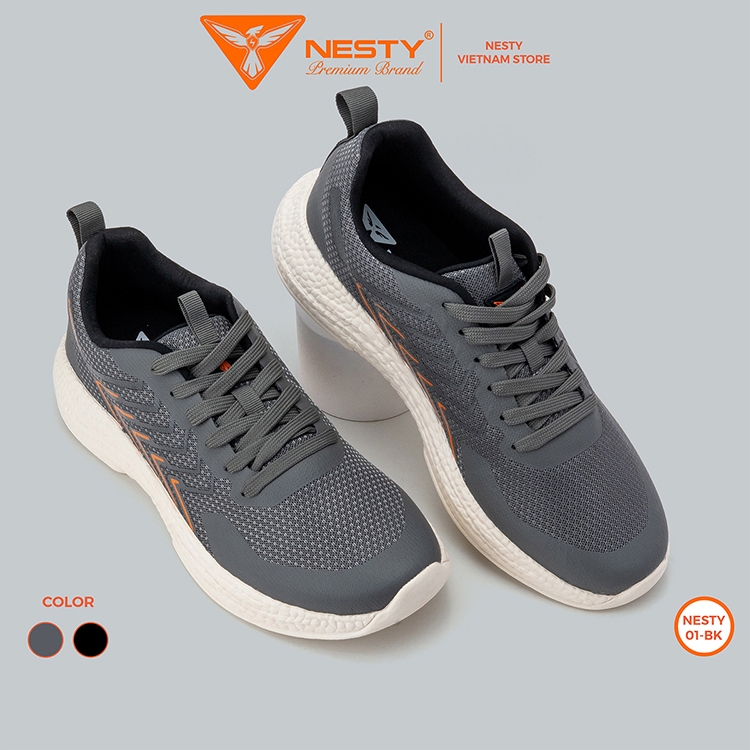 NESTY-02-BK Giày Sneaker Thể Thao Nam Đen Full NESTY Kiểu Dáng Basic Đế EVA mềm mại Shoes ...