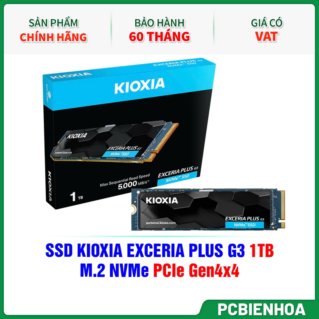 Ổ Cứng SSD NVMe KIOXIA 1TB EXCERIA PLUS G3 NVMe Gen 4 - Hàng chính hãng 60 tháng | Shopee Việt Nam