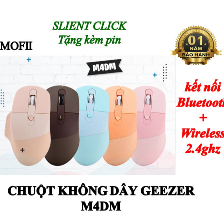 Chuột không dây MOFII Geezer M4DM (BLUETOOTH + WIRELESS 2.4GHZ)- Hàng ...