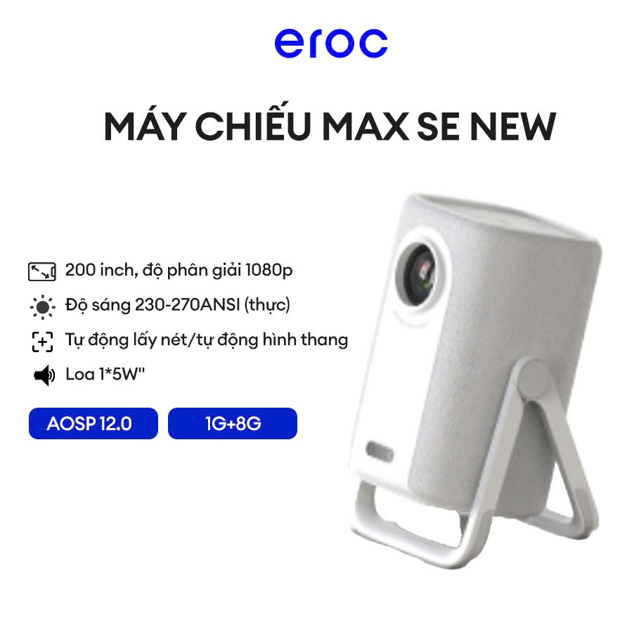 Máy chiếu Eroc MAX SE NEW độ phân giải 1080P 270 ANSI Android IOS ...